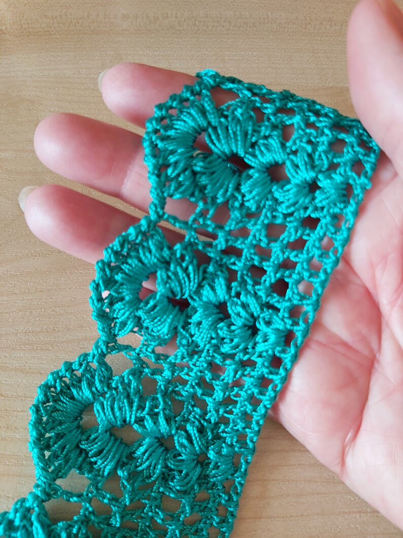 Handcrochet Double-sided Lace Edging, Crochet Vintage Style Lace Border ...