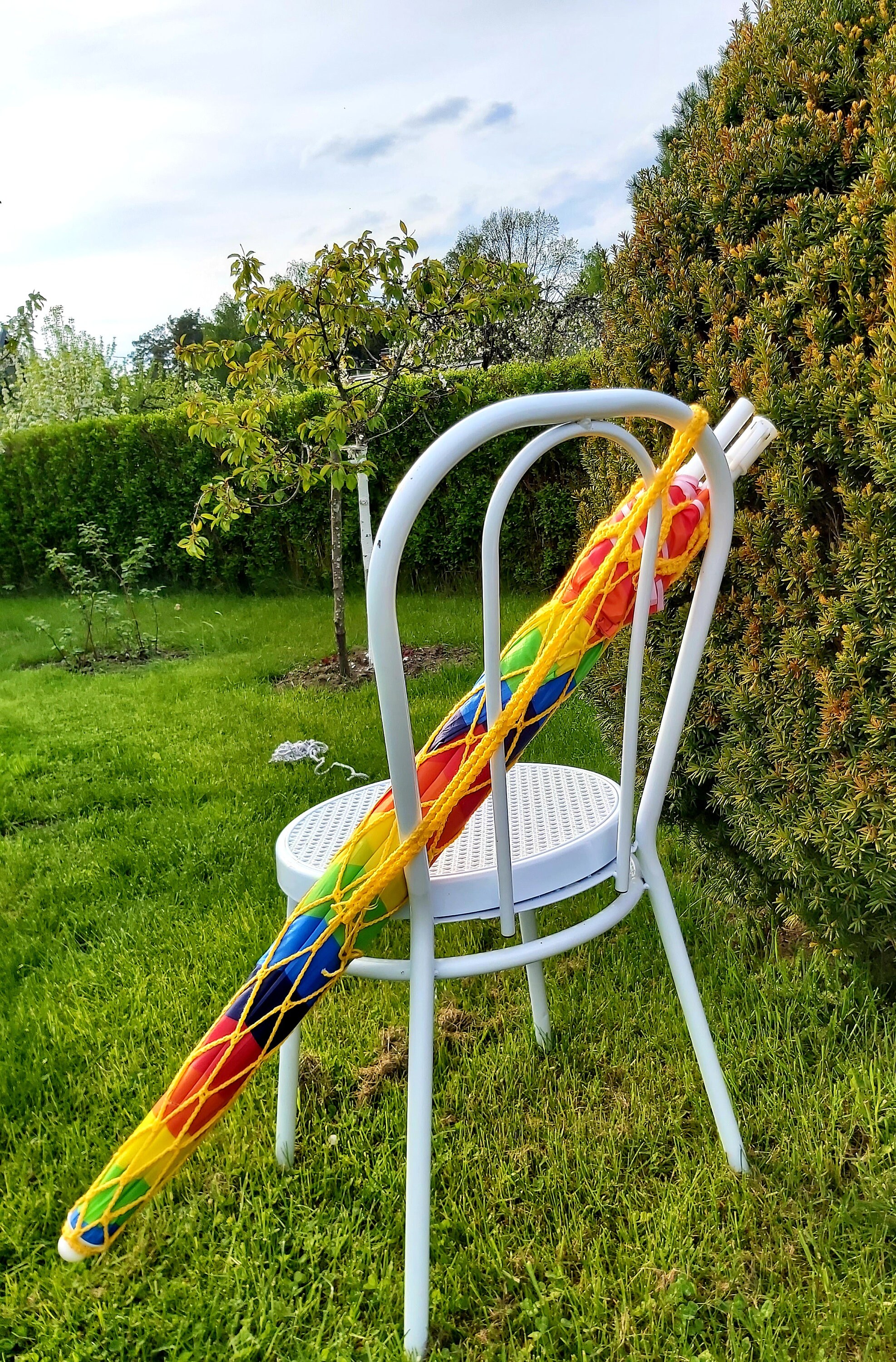 Beach Umbrella Shoulder Bag With Two Long Handles, Crochet Bag for ...