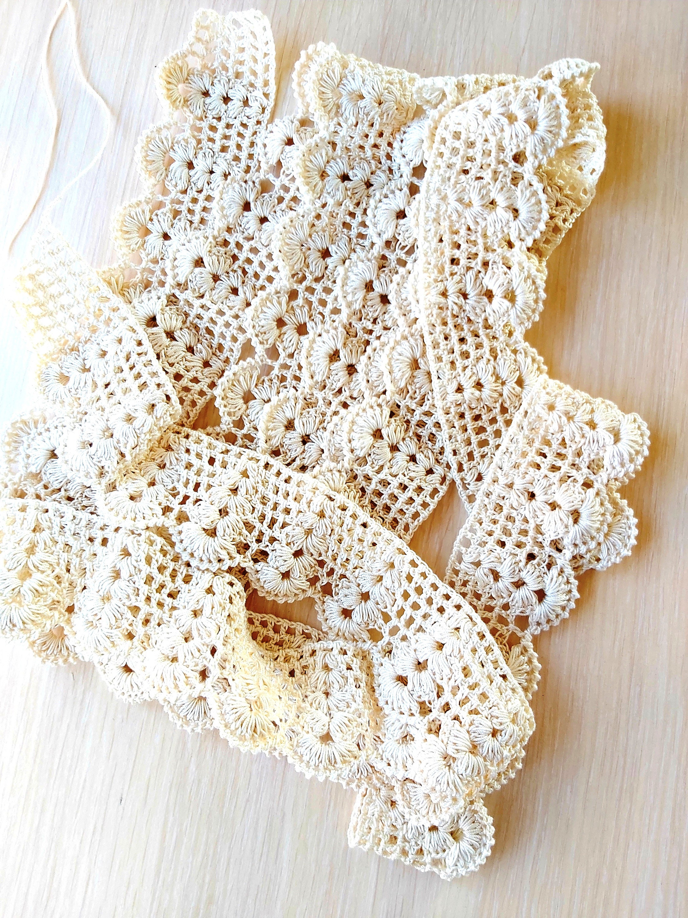 Handcrochet Double-sided Lace Edging, Crochet Vintage Style Lace Border ...