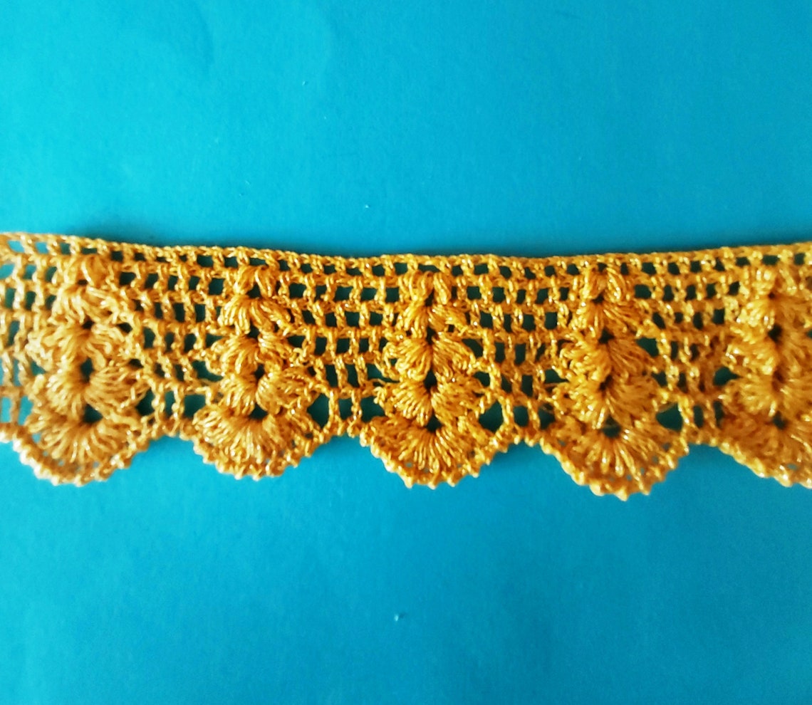 Handcrochet Double-sided Lace Edging, Crochet Vintage Style Lace Border ...