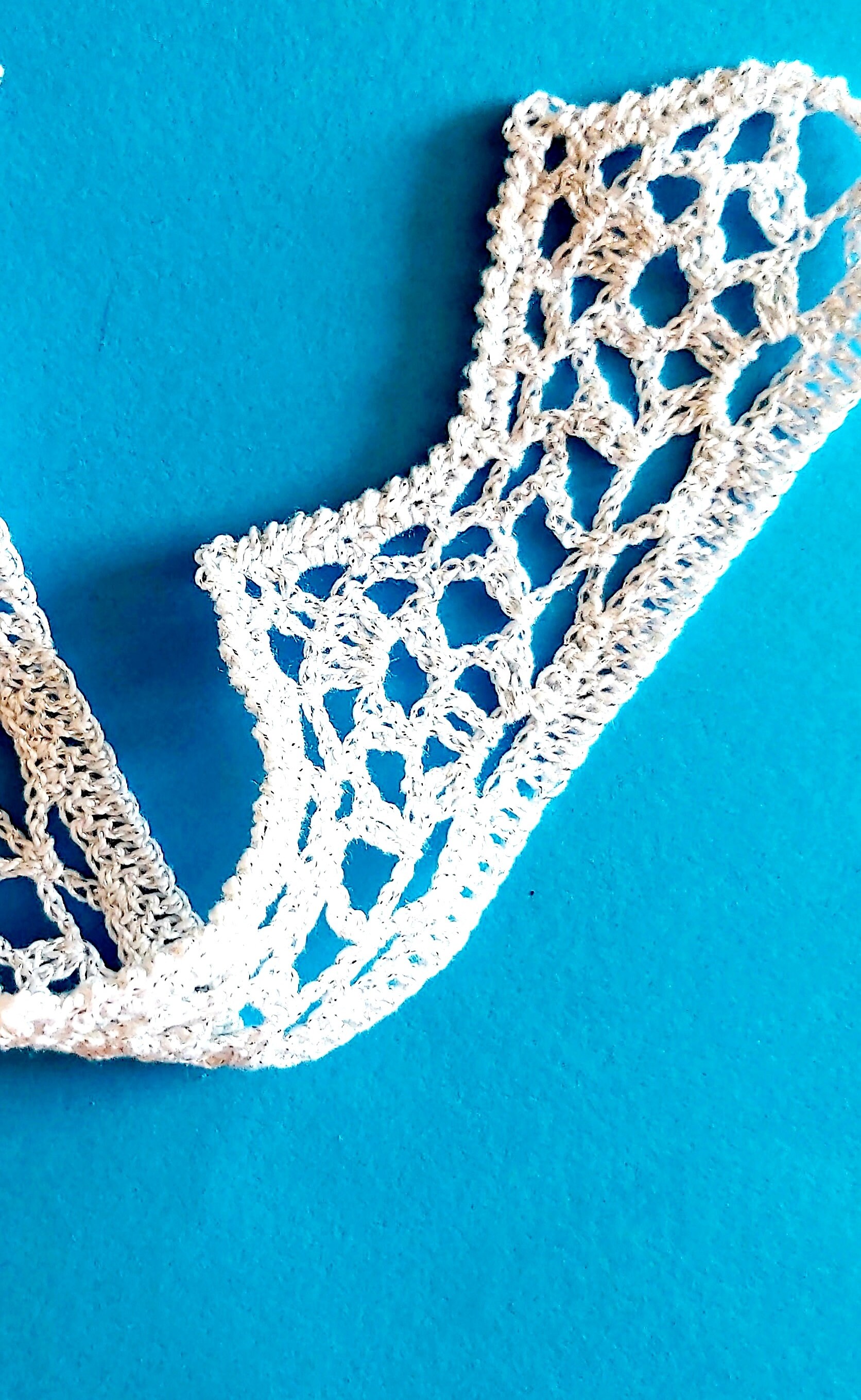 Handmade Vintage Style Lace Edging, Crochet Beige Lace Border, Edge for ...