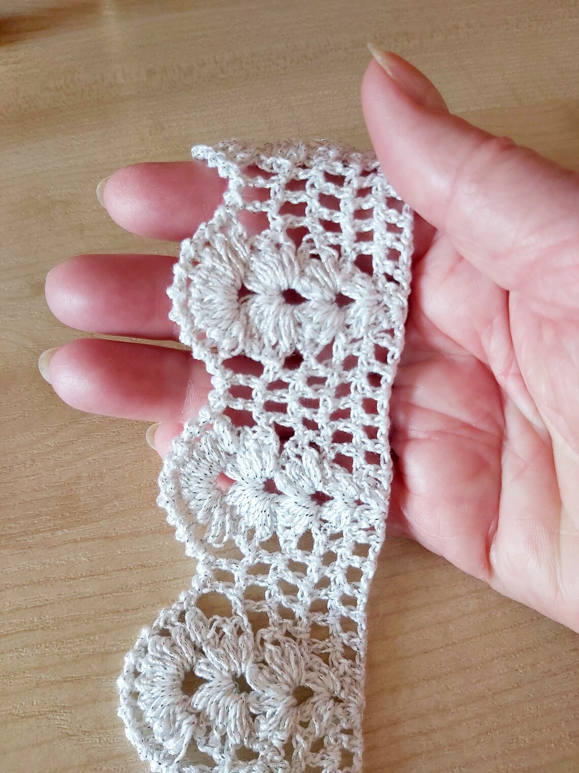 Handcrochet Double-sided Lace Edging, Crochet Vintage Style Lace Border ...