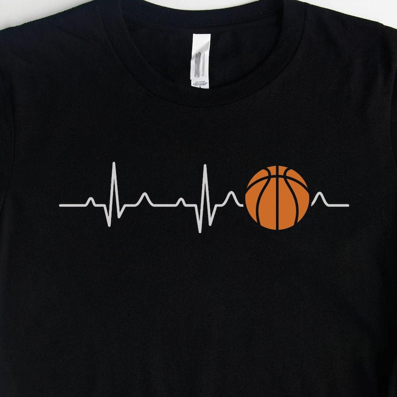 Basketball Heartbeat Svg - Etsy