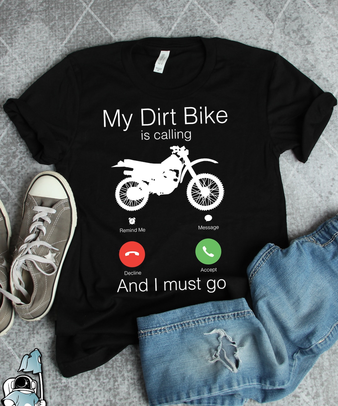 Motocross My Dirt Bike is Calling Shirt Motorcycle Racing Gift Tshirt ...