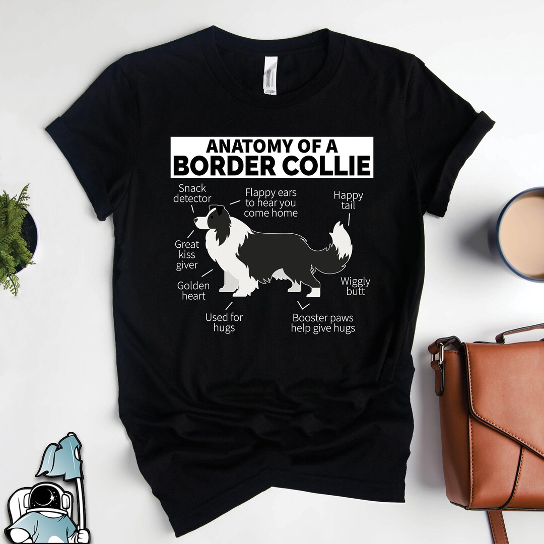 Anatomy of a Border Collie Dog Shirt, Border Collie Shirts, Border ...
