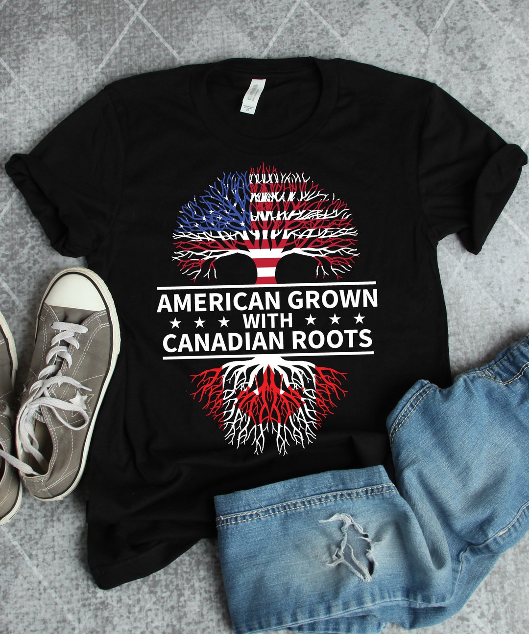 American Grown Canadian Roots Shirt, Canada Shirts, Canada Gifts ...