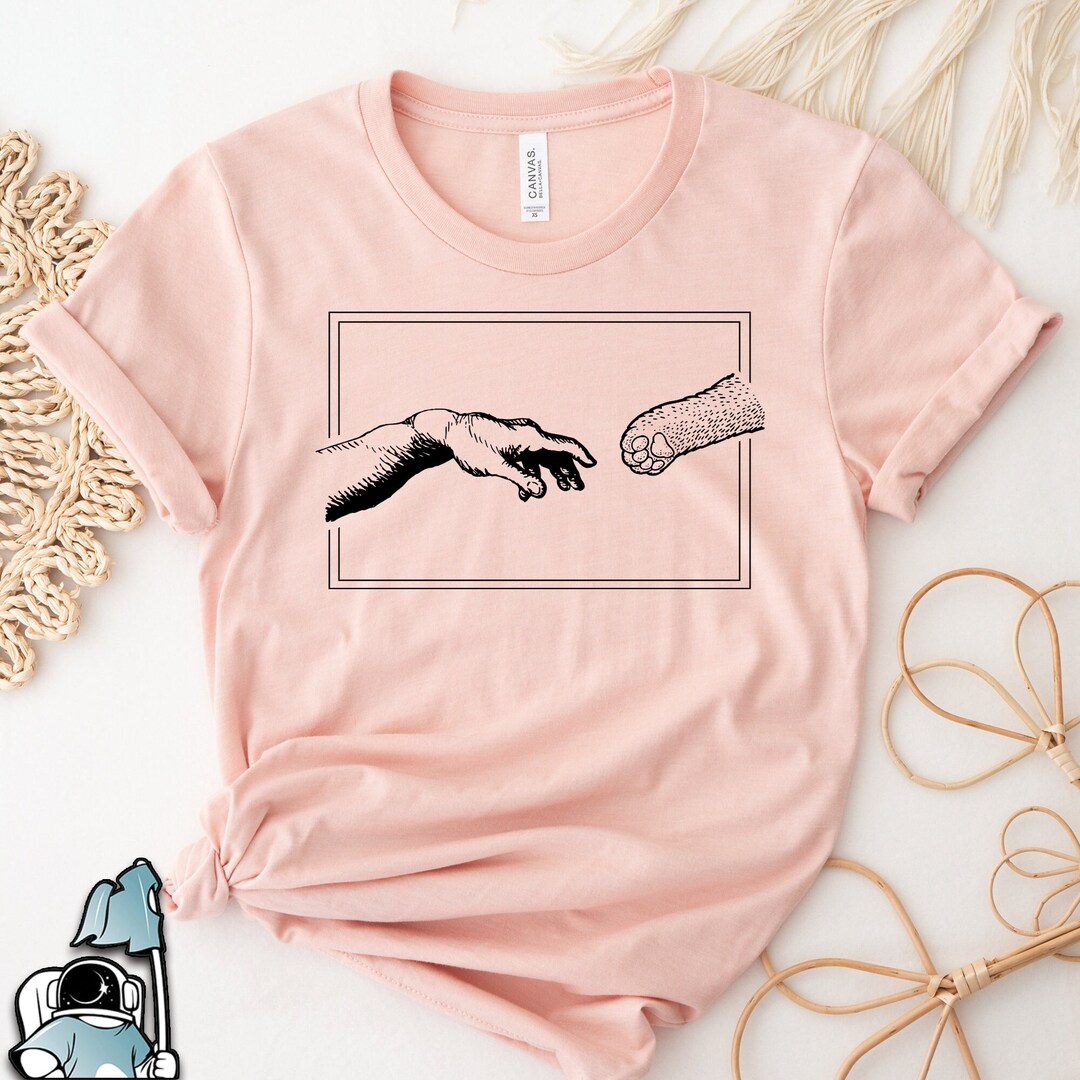Creation of Adam and Cat Shirt, Cat Art, Cat Owner Gifts, Pet Owner ...