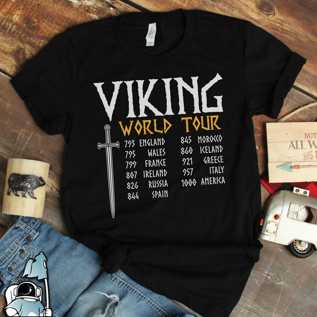 Viking World Tour History Shirt, Norse Mythology Shirts, Scandinavian ...