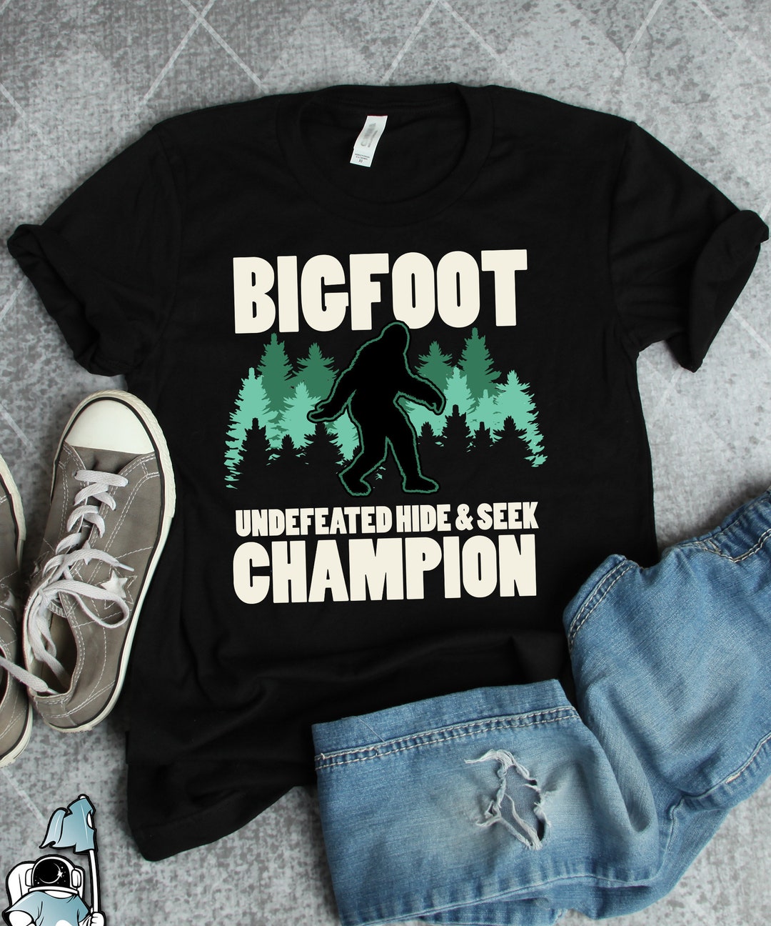 Bigfoot Shirts, Bigfoot Gifts, Bigfoot Hide and Seek Champion Shirt ...
