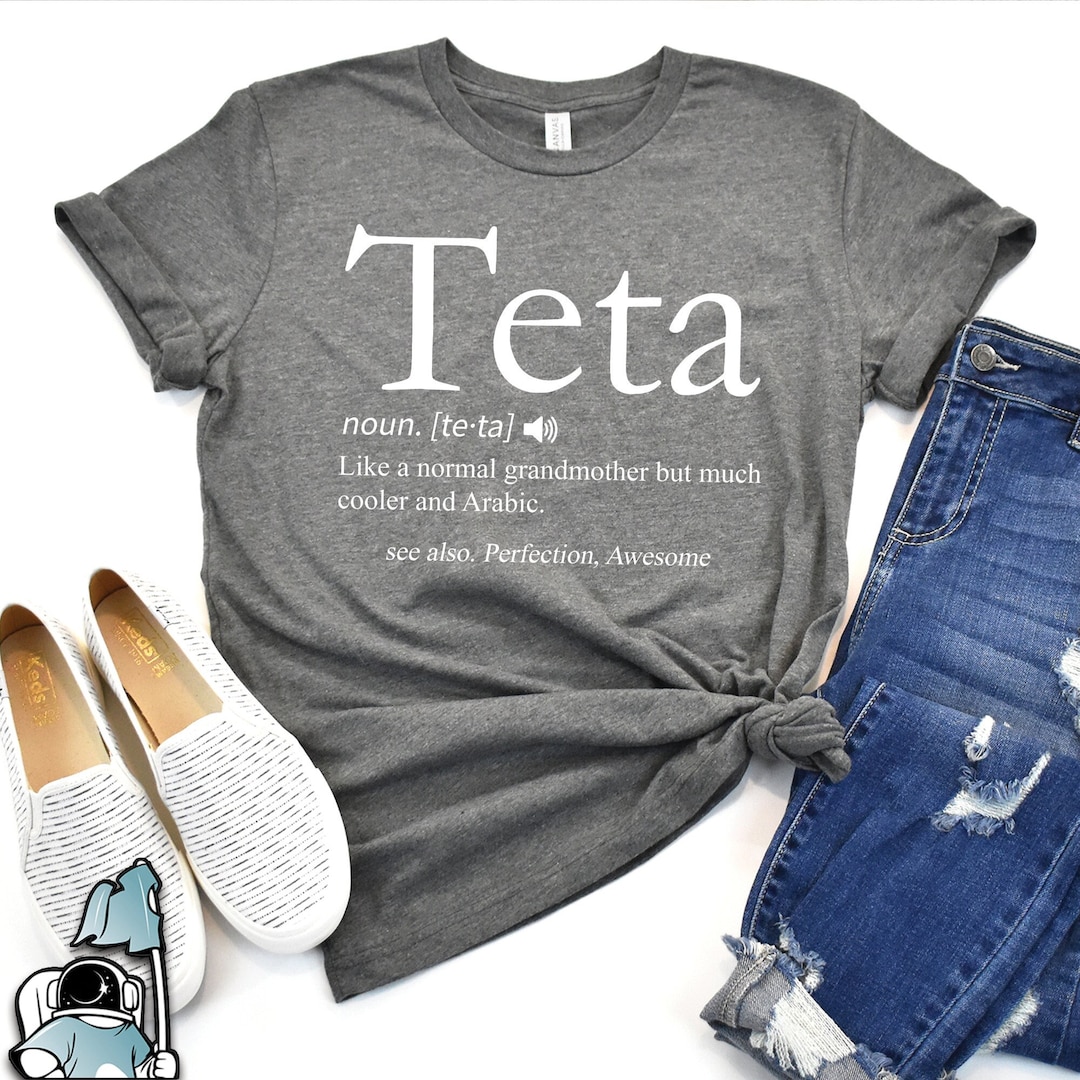 Teta Definition Shirt, Teta Shirts, Arabic Grandmother Shirt, Grandma ...