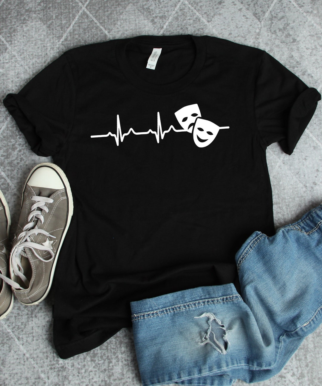 Acting Shirts, Acting Masks Heartbeat Shirt, Theater Shirts, Actor ...