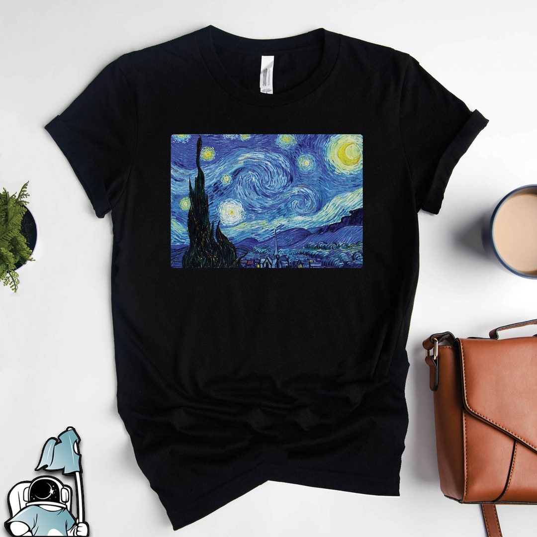 Starry Night Vincent Van Gogh Art Shirts, Starry Night Art, Art Shirts ...