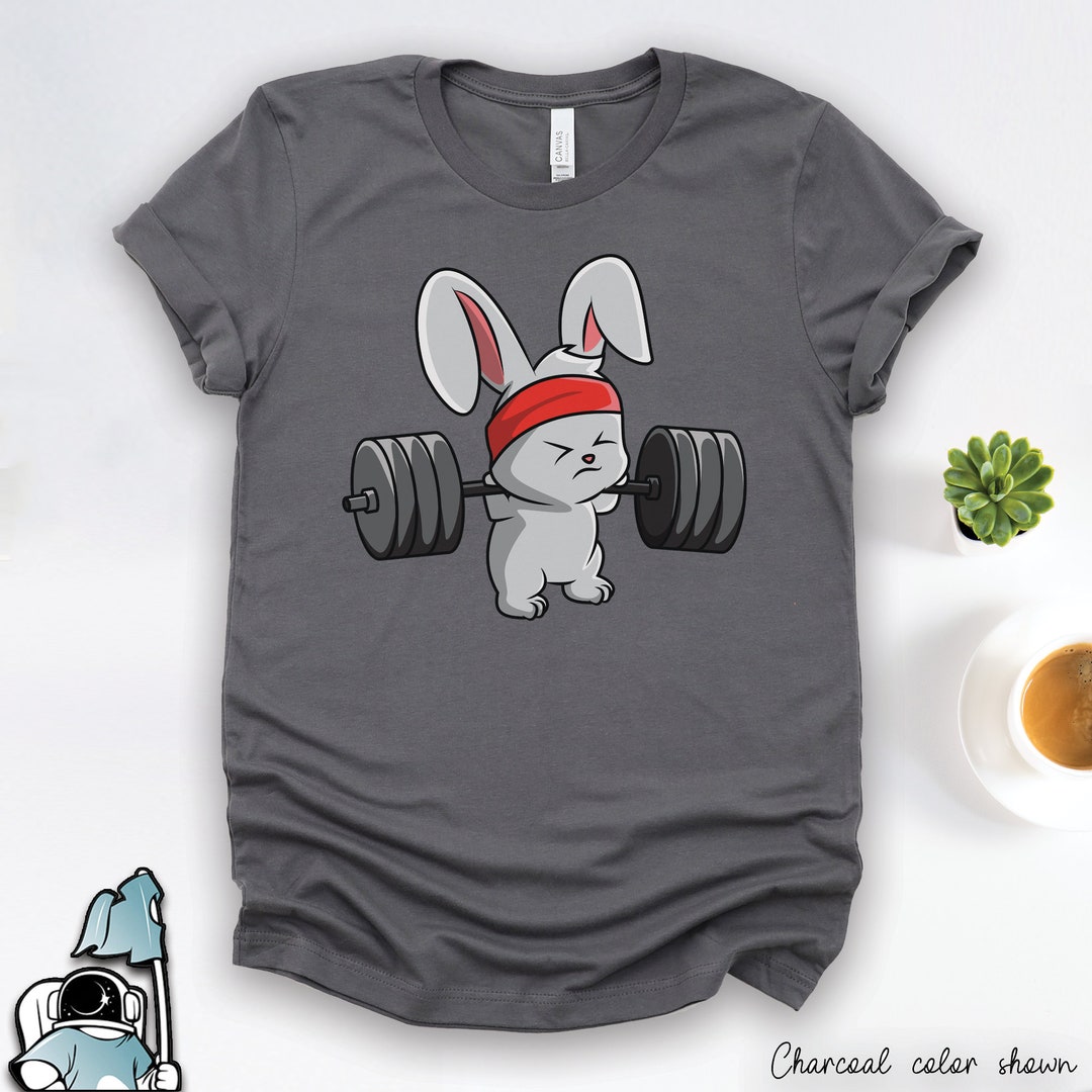 Bunny Gym Weightlifting Shirt, Bunny Shirts, Bunny Gifts, Funny Rabbit ...