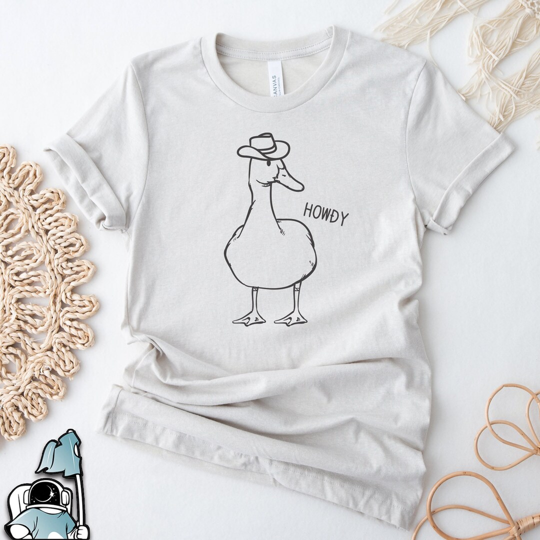 Cowboy Duck Howdy Shirt, Duck Shirts, Duck Art, Duck Gifts, Country ...