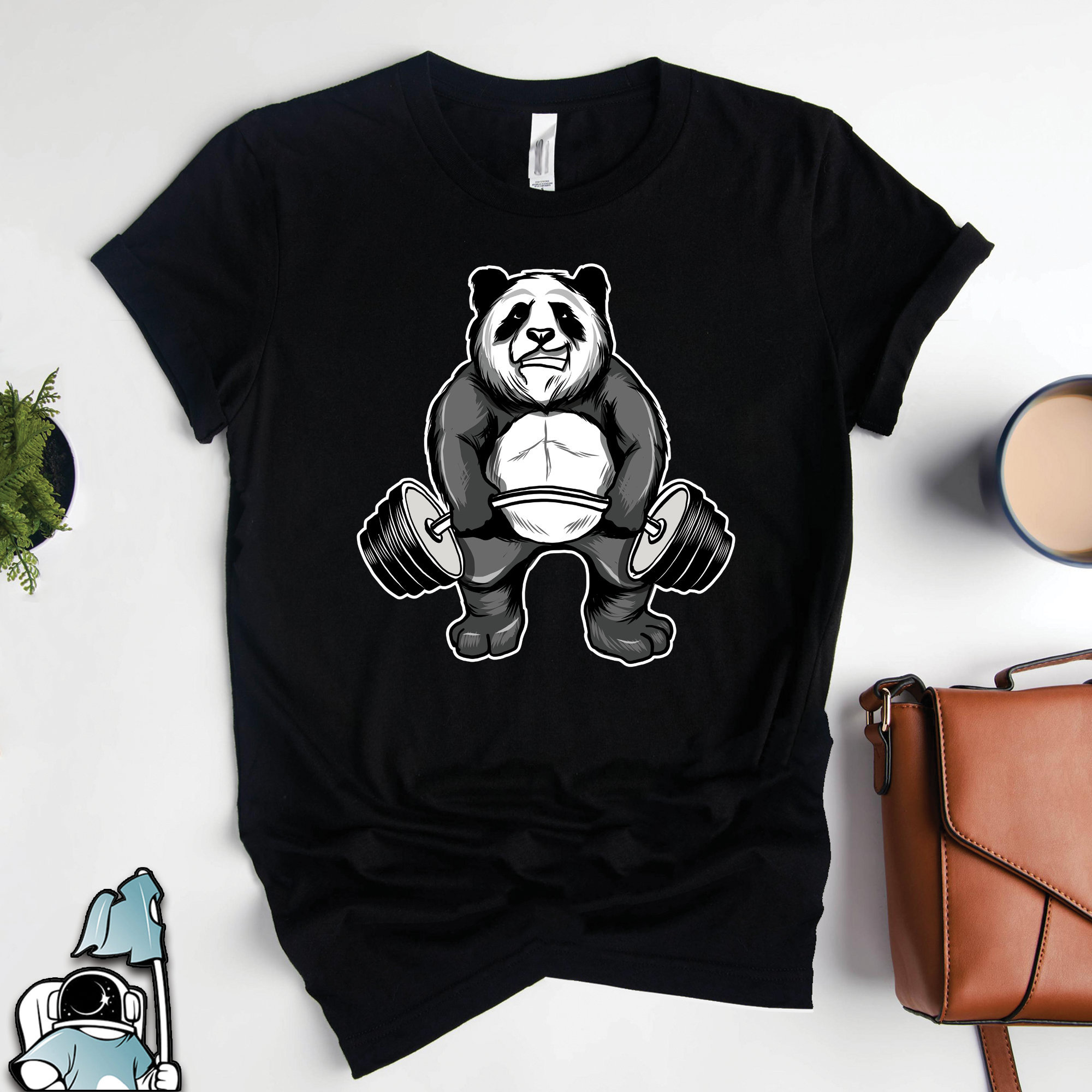 Panda Gym Shirt Strong Panda Weightlifting Gym Panda Shirt | Etsy