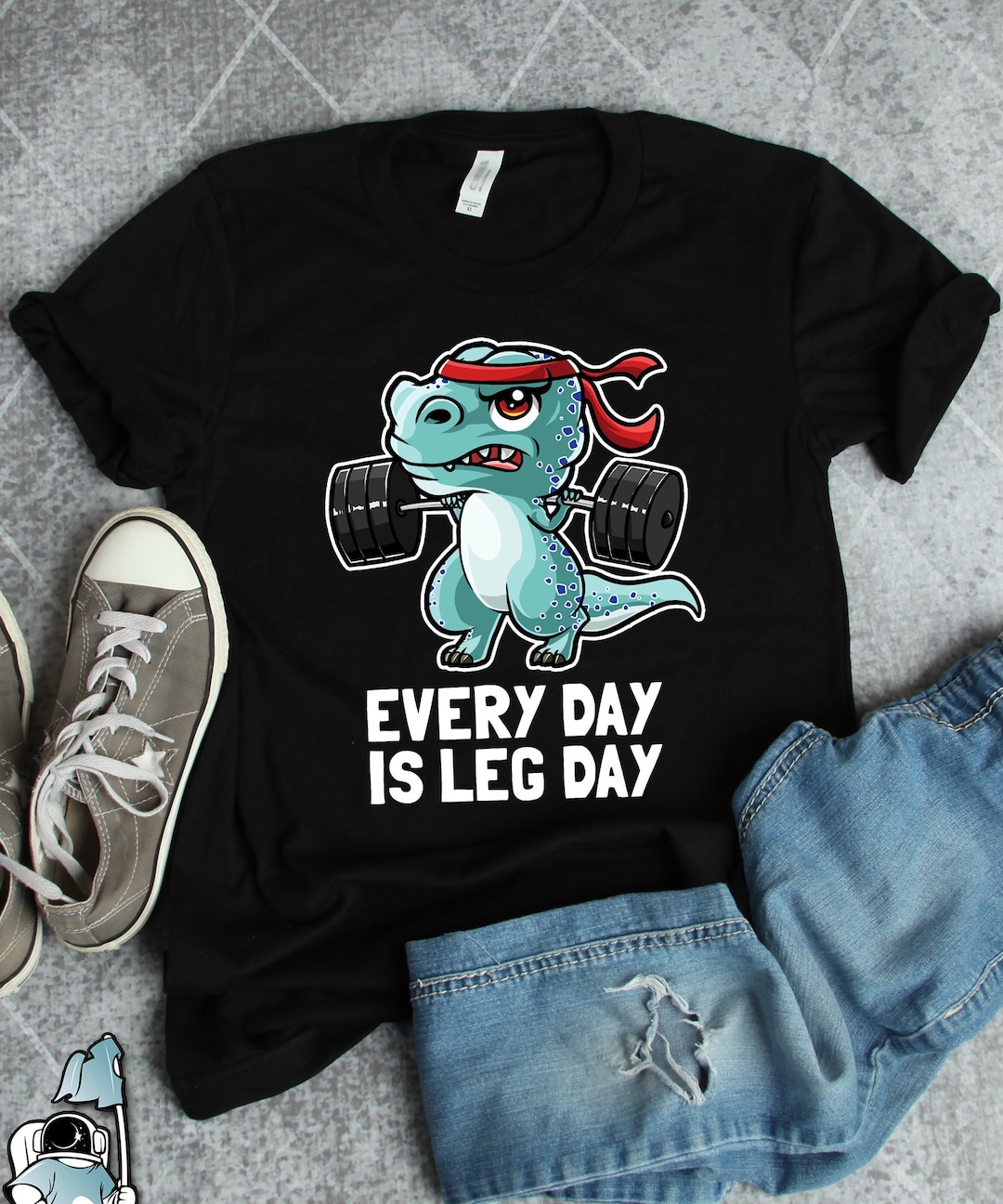 Gym Shirts, T-rex Workout Every Day is Leg Day Shirt, Weightlifting ...