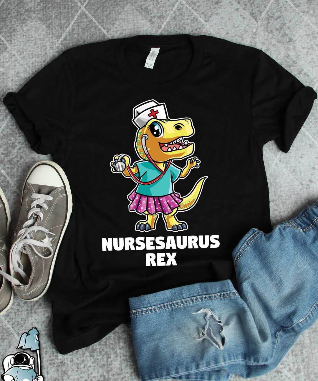 Nursesaurus Rex Shirt, Nurse Shirts, Nurse Gifts, Registered Nurse ...