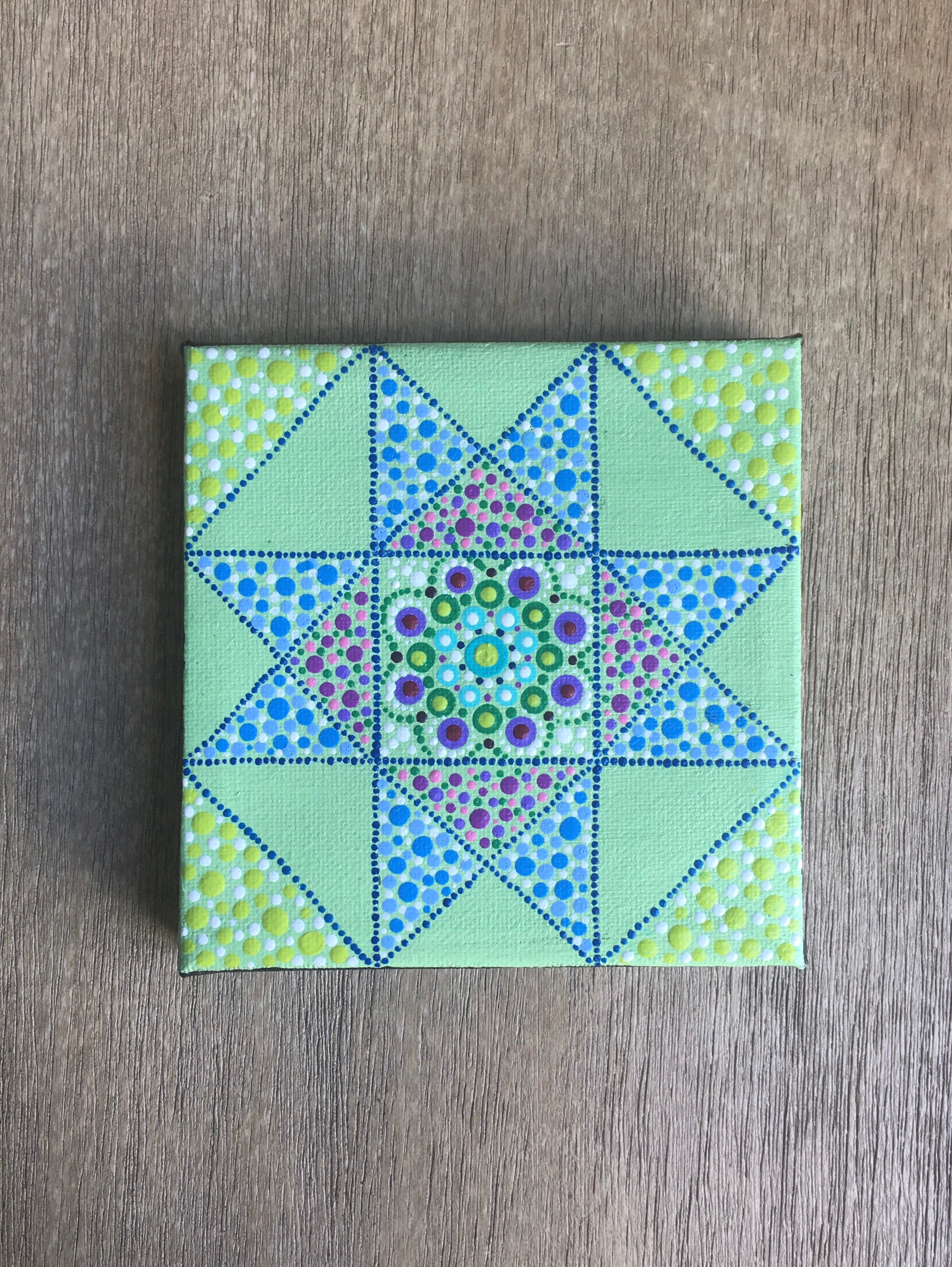 Mini Canvas Painting Small Canvas Painting Quilt Square - Etsy