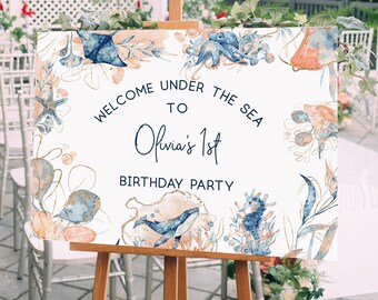 Under the Sea Welcome Birthday Sign - Etsy
