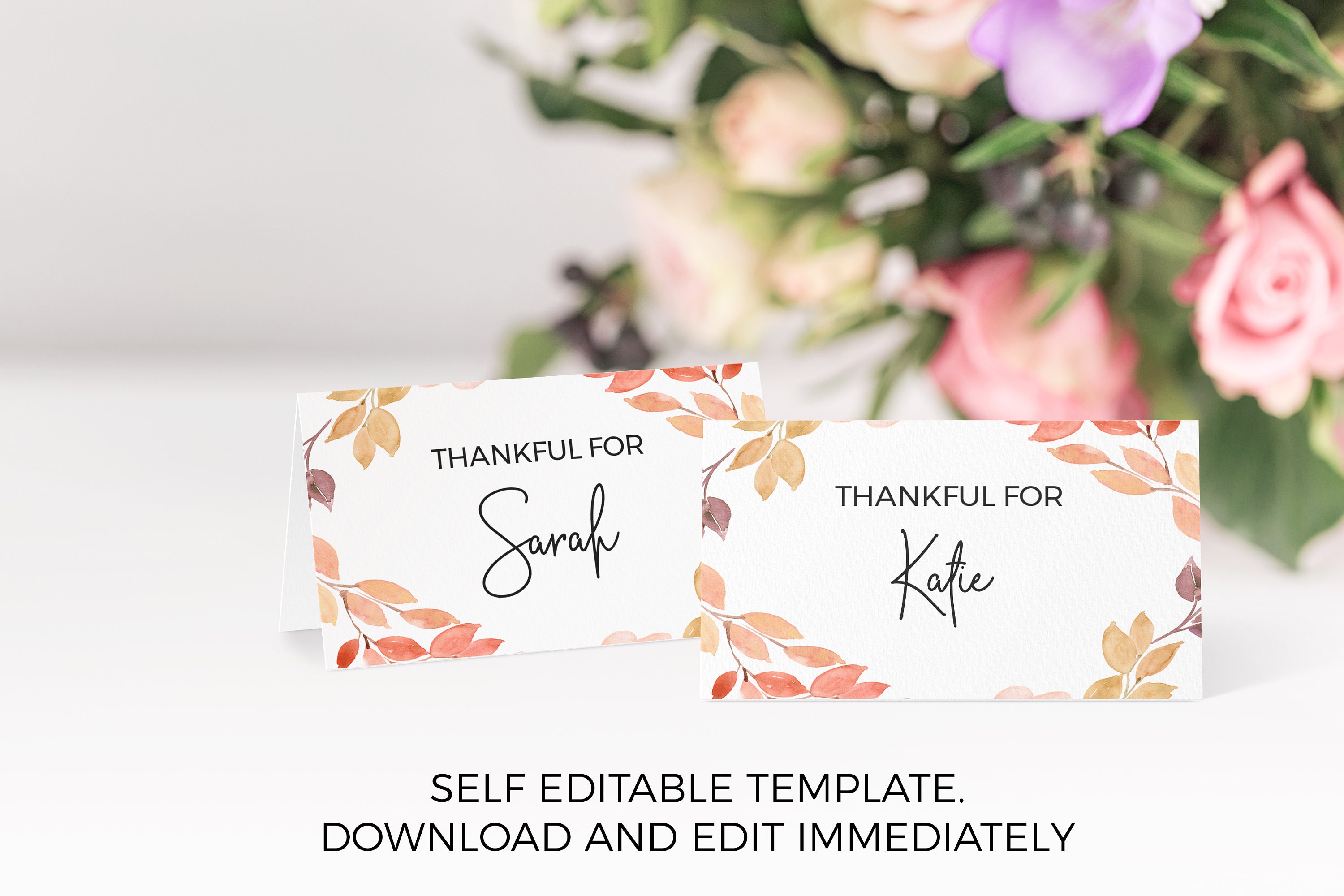 Thanksgiving Place Cards Holiday Place Cards Fall Place - Etsy