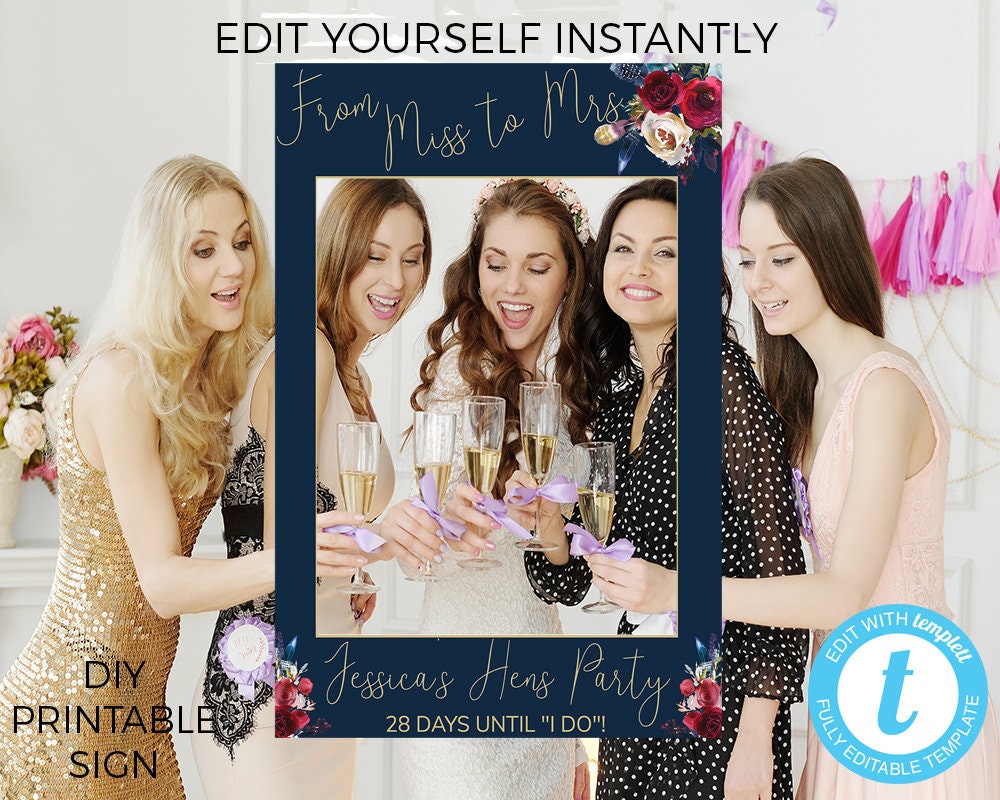 Hens Party Photo Prop Photo Prop Frame Hens Prop Frame | Etsy