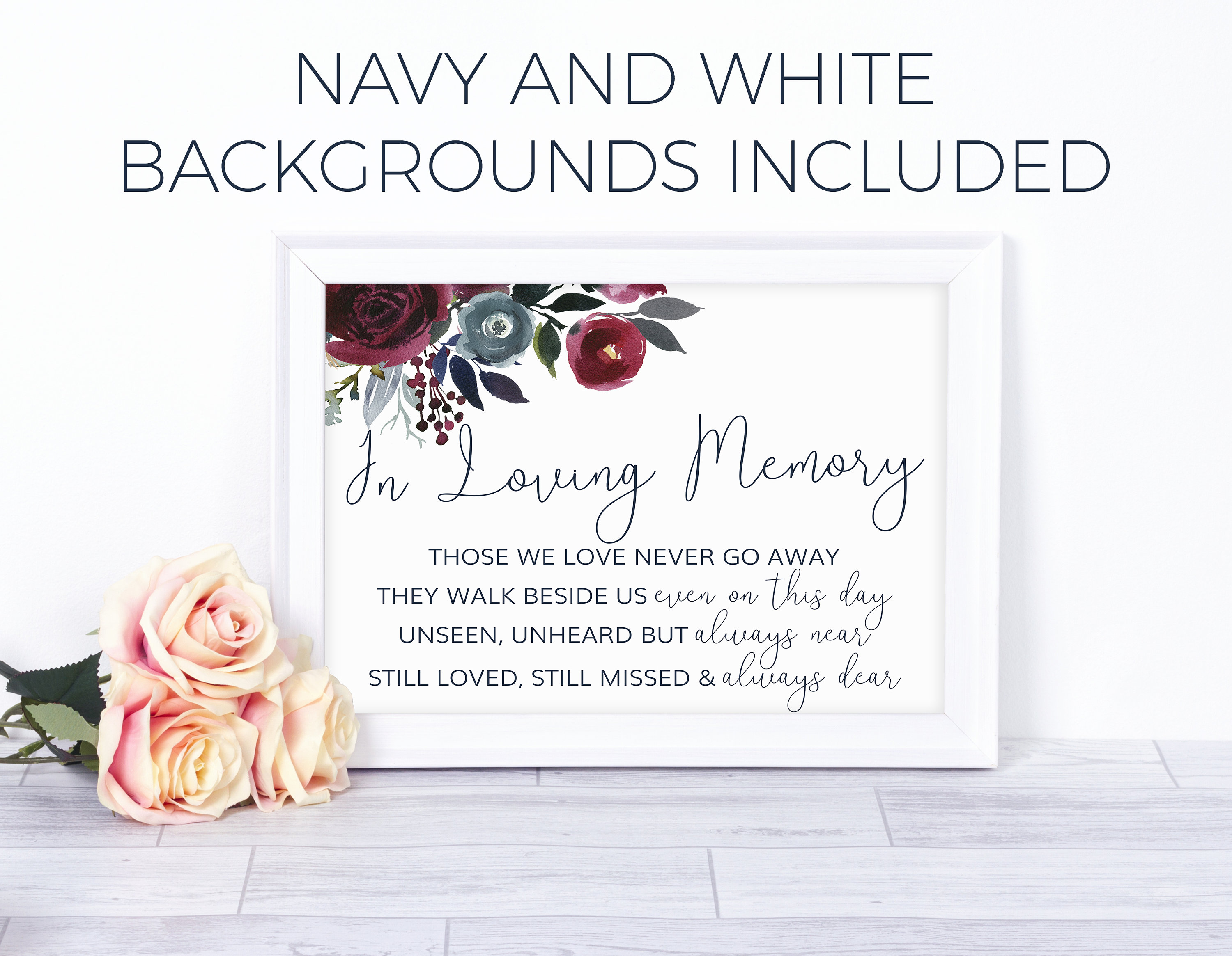 In loving memory sign In Loving Memory print Memory Sign | Etsy