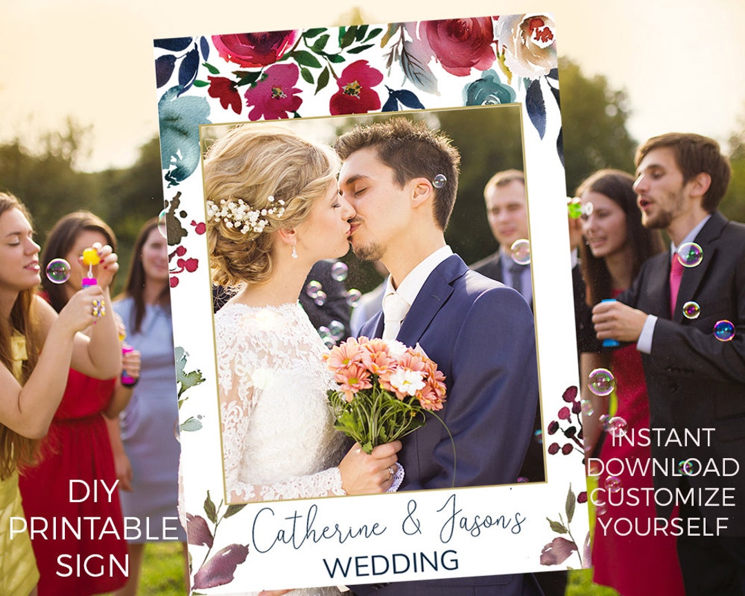 Wedding Photo Booth Frame, Photo Booth Prop, Wedding Photo Prop Frame ...