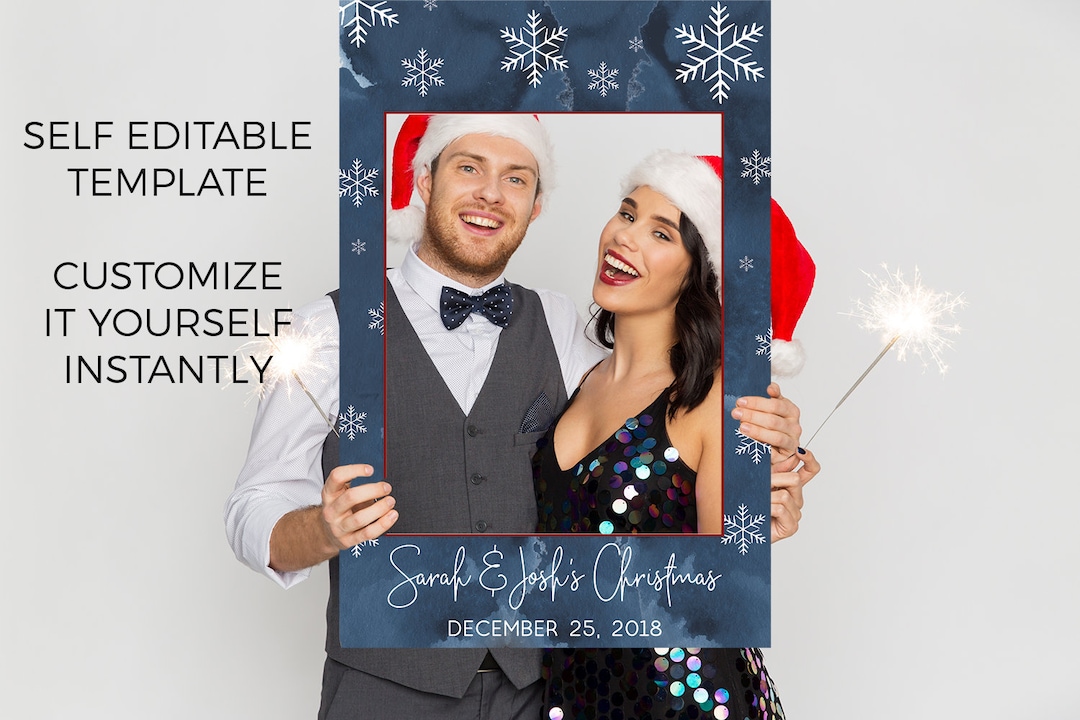 Christmas Party Photo Prop Frame, Office Party Instagram Frame ...