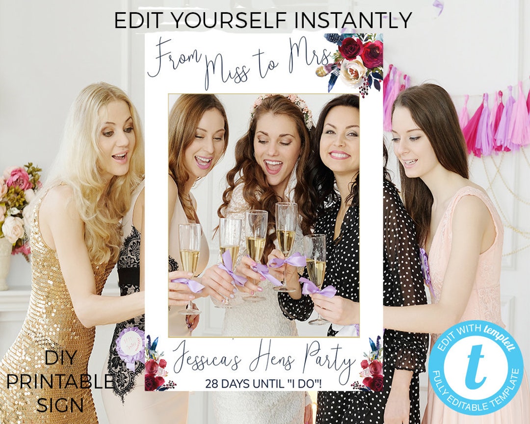 Hens Night Photo Prop, Photo Prop Frame, Hens Party Photo Prop, Hens ...