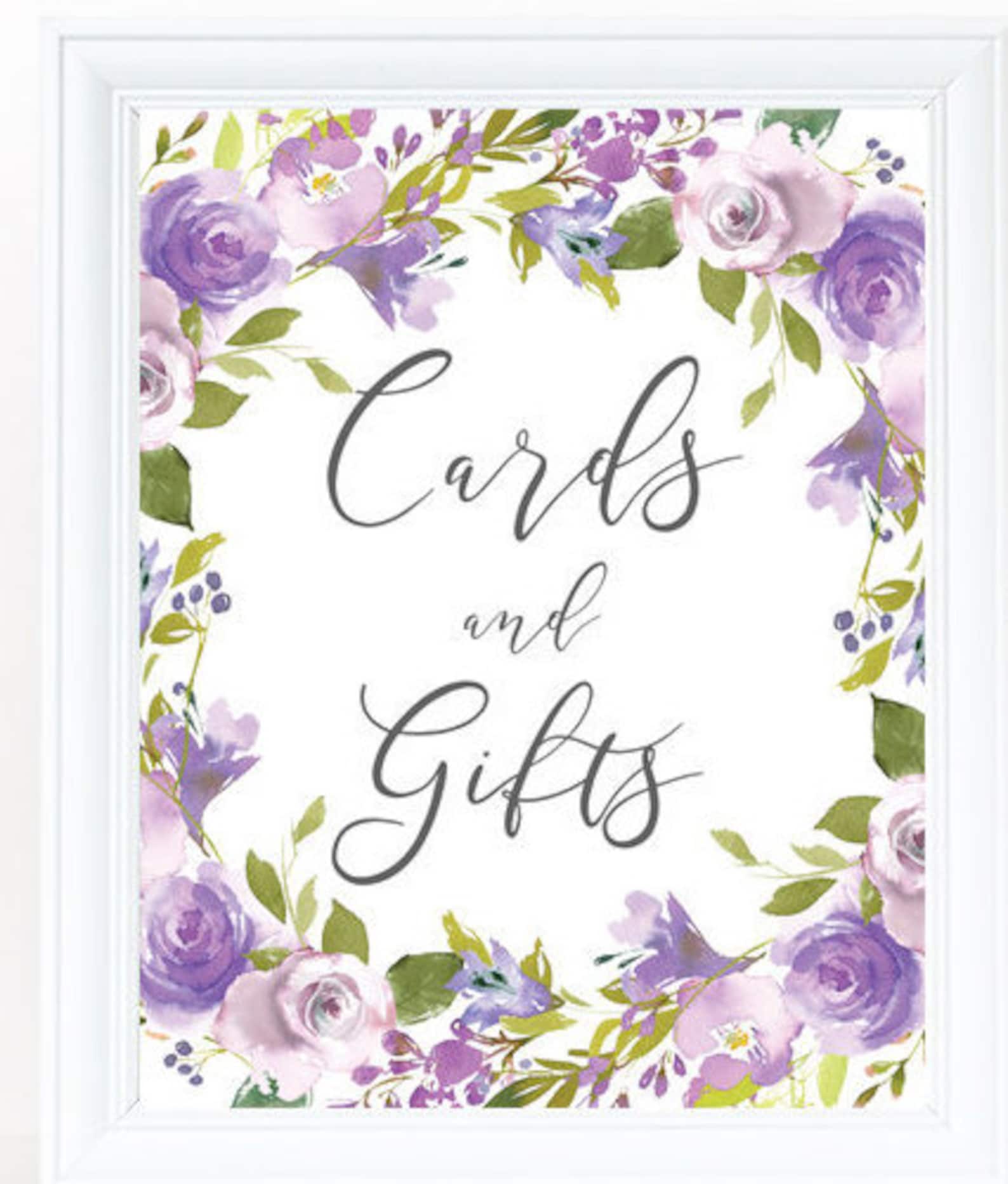 Lavender Cards and Gifts Printable Cards and Gifts Wedding - Etsy
