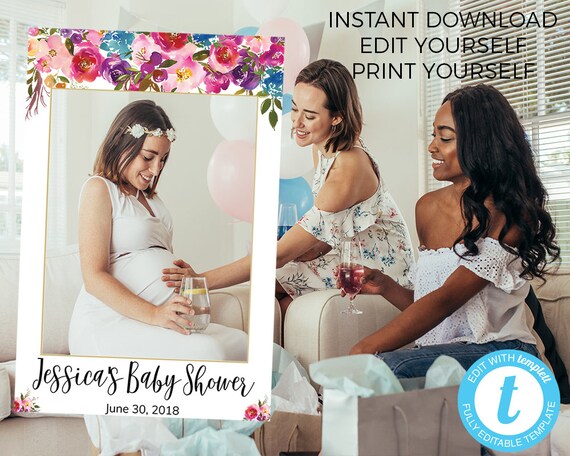 Baby Shower Frame Baby Shower Photo Prop Frame Baby Shower - Etsy