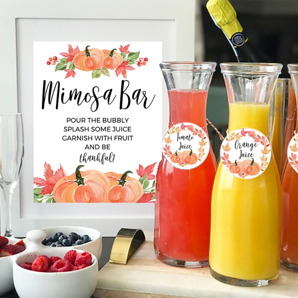 Mimosa Bar Labels - Etsy