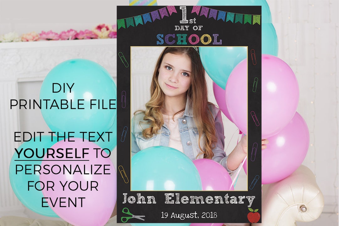 First Day of School Photo Prop, School Photo Prop Frame 1st Day of ...