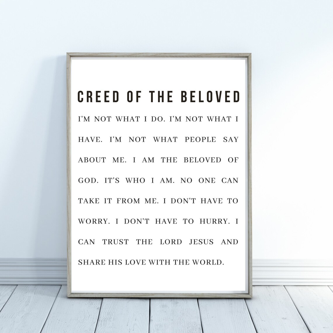 Creed of the Beloved Print INSTANT DOWNLOAD 8x10" | 3 PNG Images - Etsy