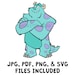 Sully LAYERED SVG | Monsters Inc SVG | Sully Clipart | Sully - Etsy