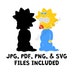 Simpsons LAYERED SVG | Homer Svg | Marge Svg | Bart Svg | Lisa Svg ...