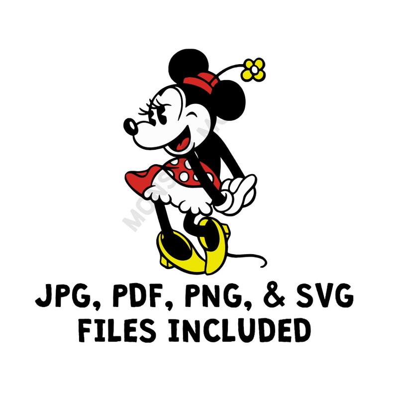 Minnie Mouse Layered Svg Vintage Minnie Svg Minnie Clipart Etsy