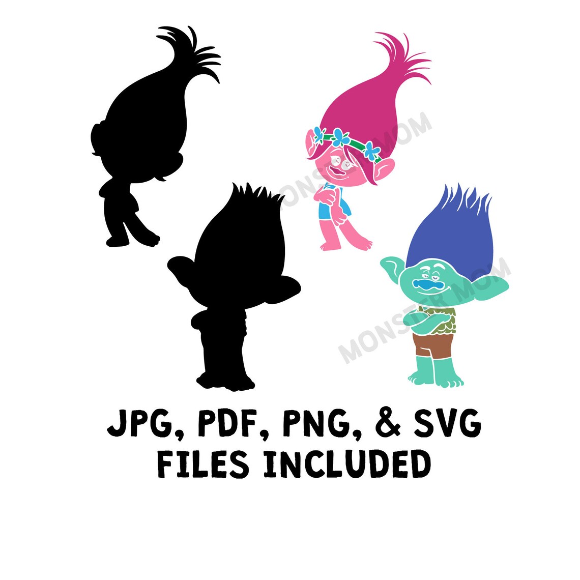 Trolls LAYERED SVG | Poppy SVG | Branch Svg | Trolls Clipart | Trolls ...