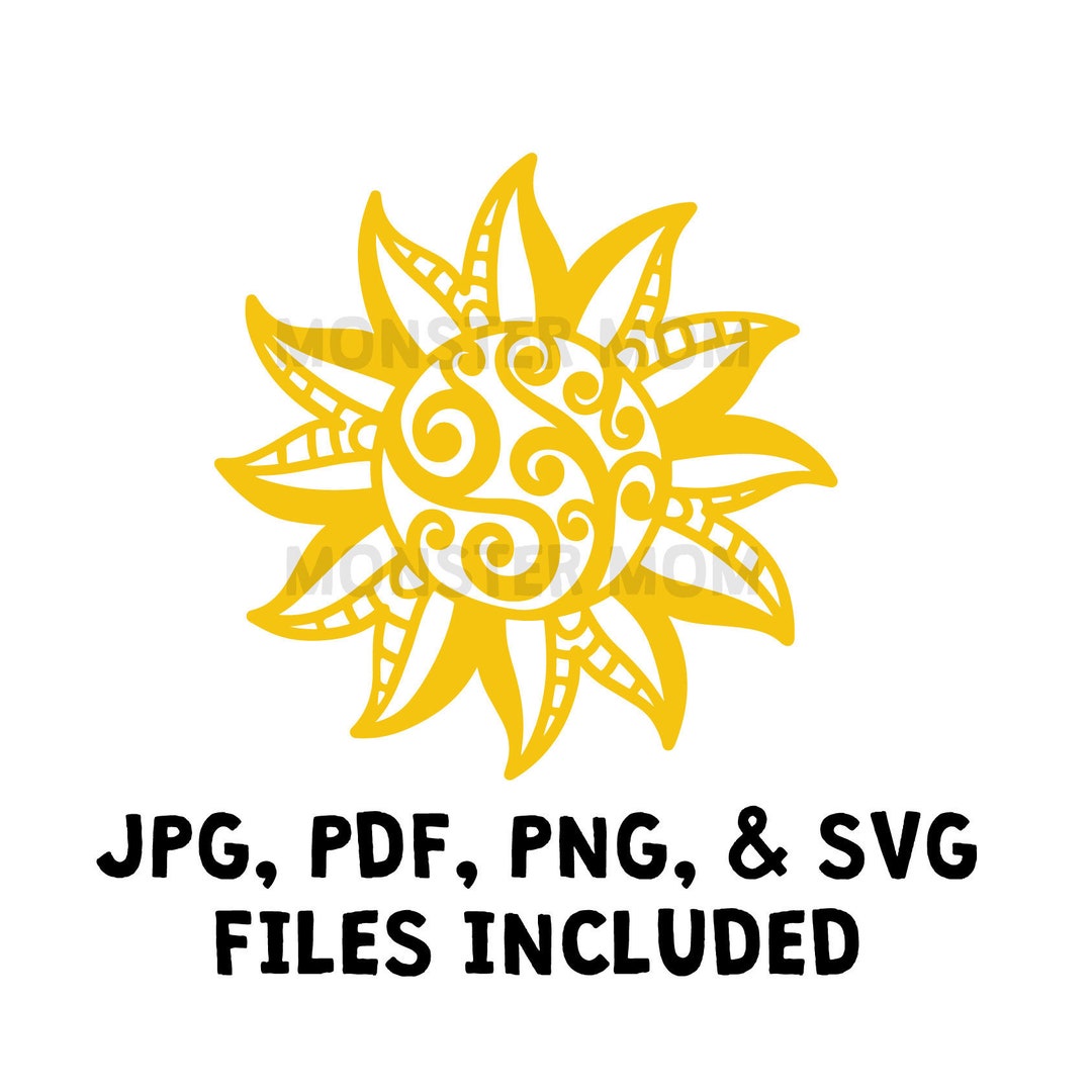 Sun SVG Single Layer Sun SVG Sun Clipart Sun Cut File - Etsy New Zealand