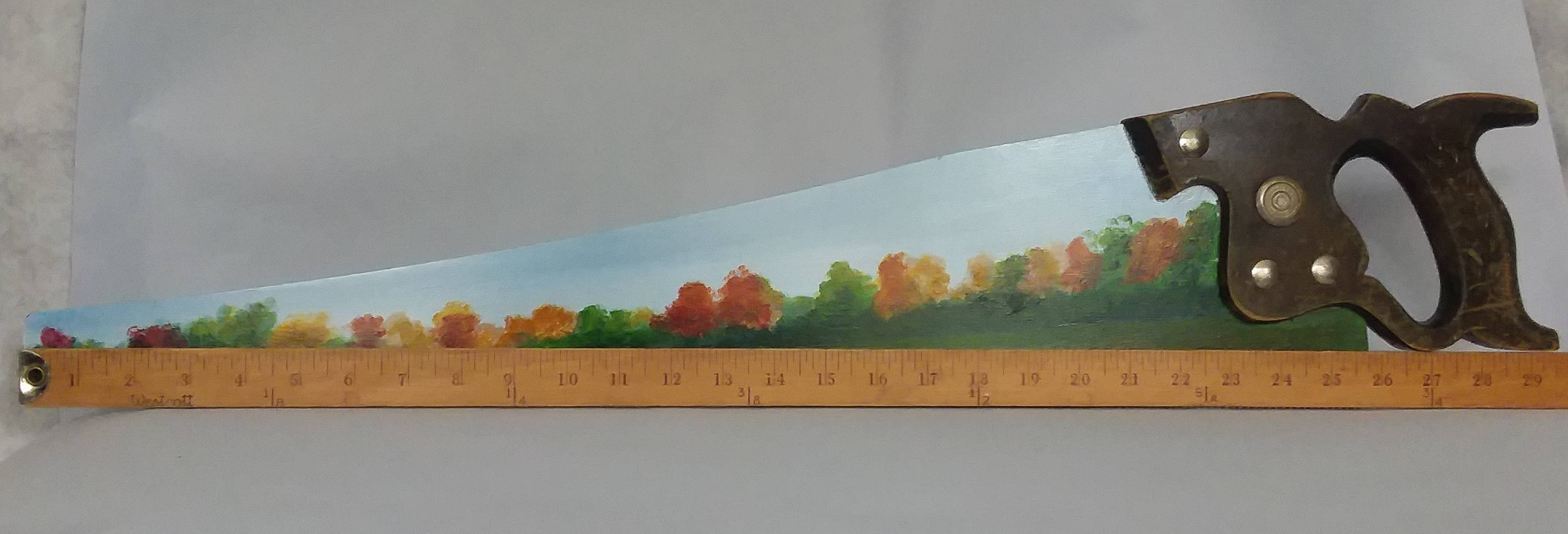 Old Hand Painted Hand Saw - Etsy