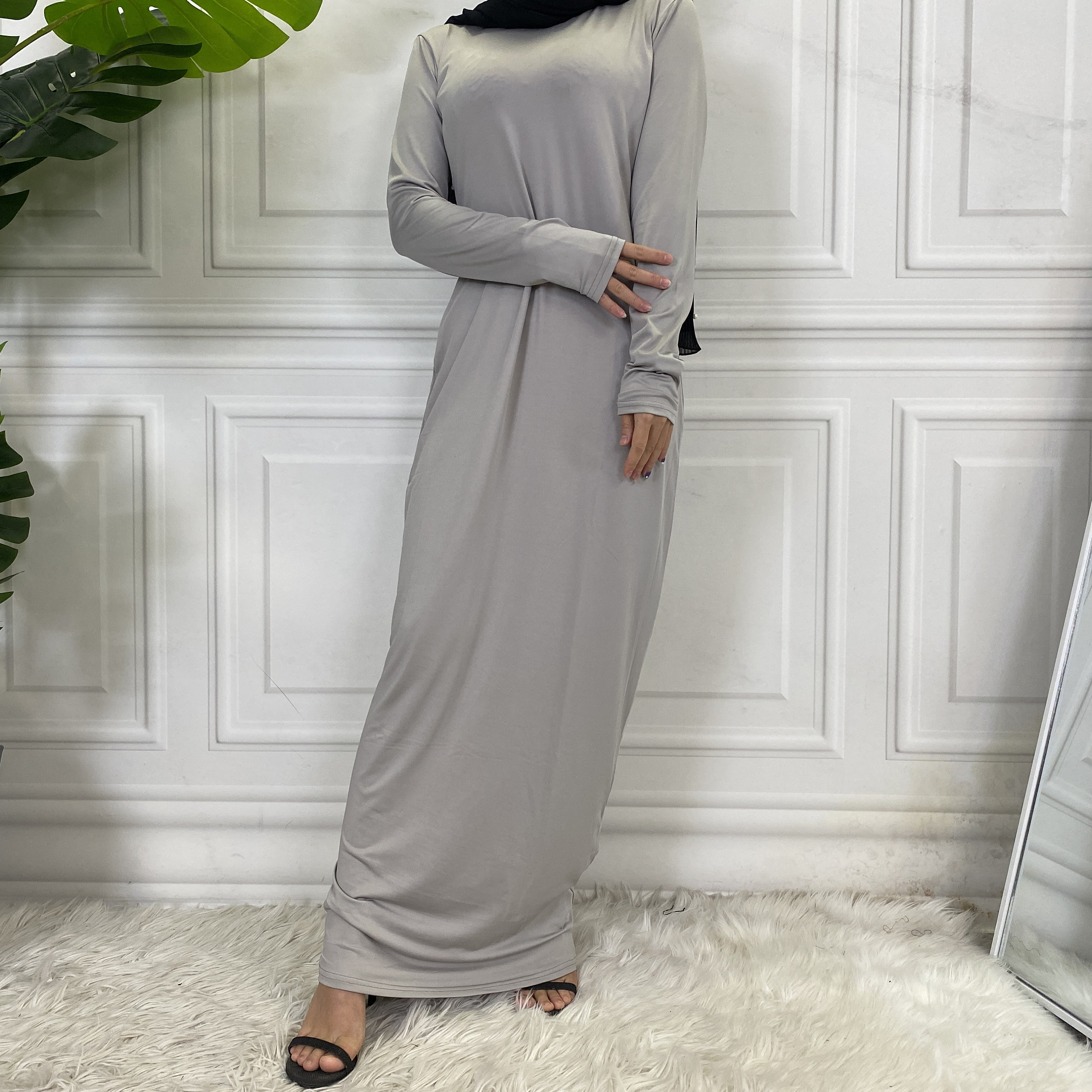 Under Abaya Dress High or Low Neck Bodycon Dress | Etsy