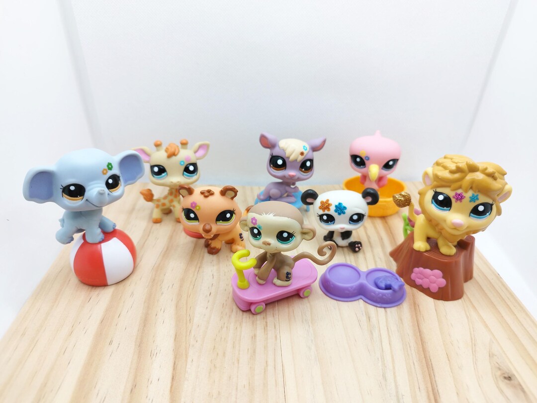 LPS 'zoo Adventure Pets' Glitter Lion #2226 + Glitter Panda #2225 ...