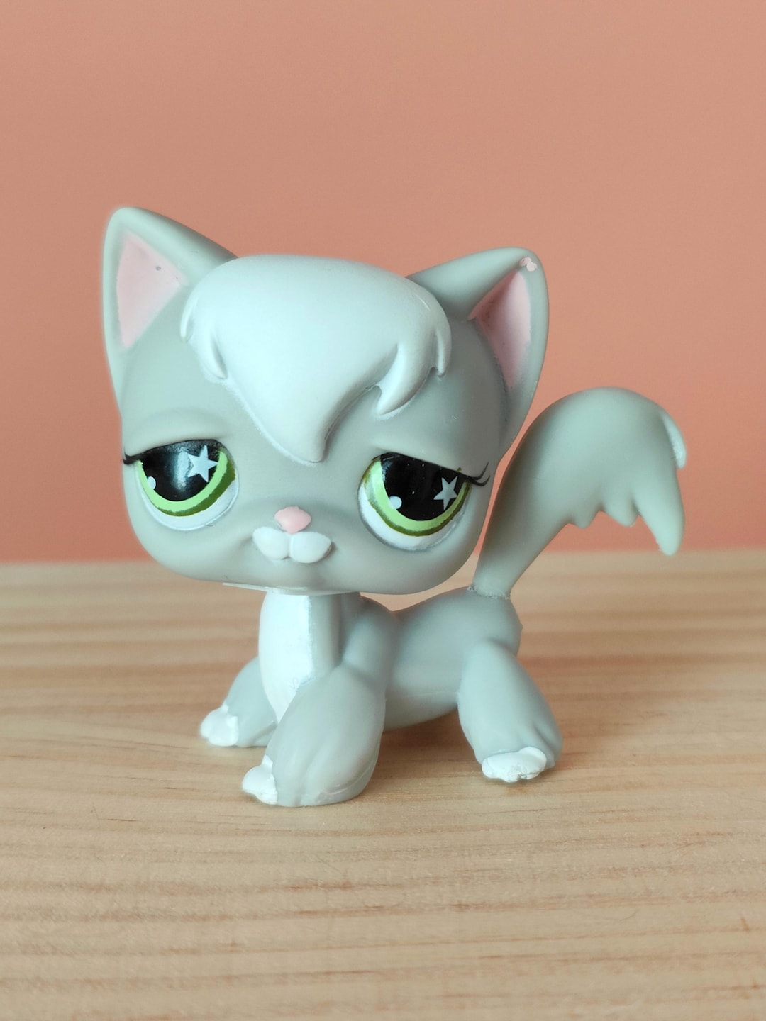LPS Longhair Cat #954 With Star Eyes/ Authentic Vintage Hasbro Littlest ...