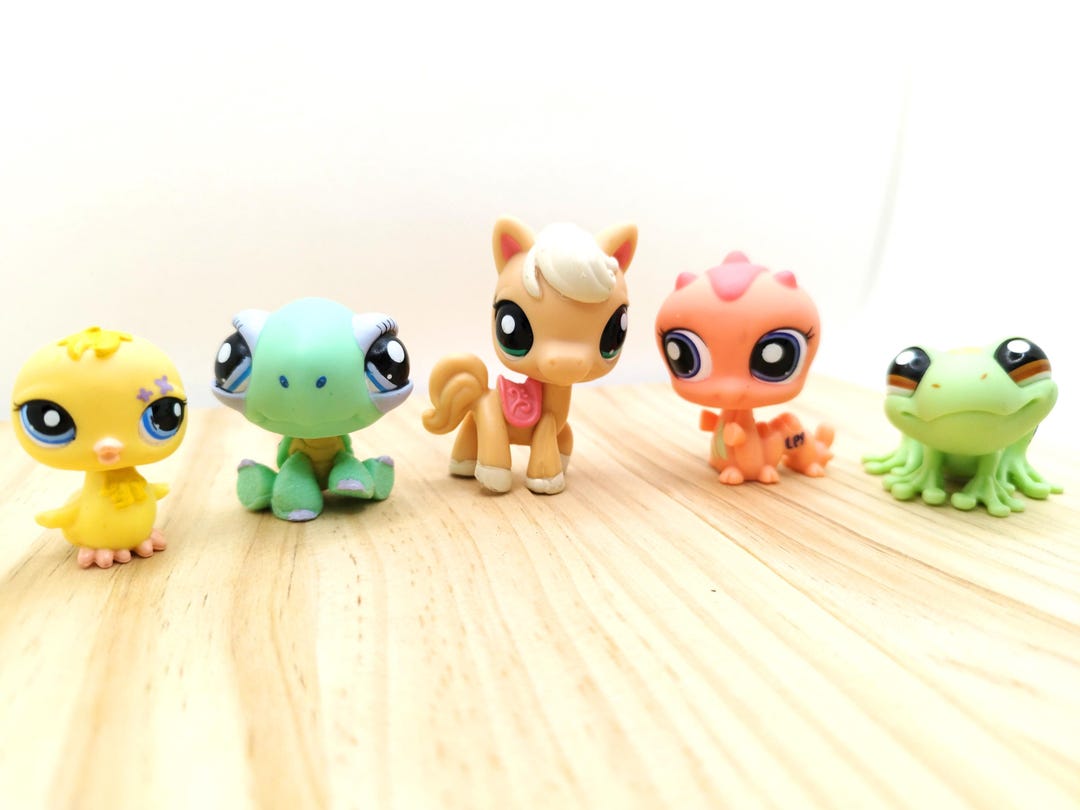 LPS Frog #1991, Horse #1992, Caterpillar #1993, Chick #1995, Turtle ...