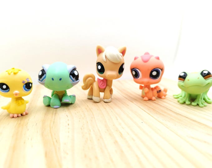 LPS Frog #1991, Horse #1992, Caterpillar #1993, Chick #1995, Turtle ...