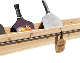 Pickleball Paddle Rack Next up Rack Pickleball Paddle Holder Open Play ...