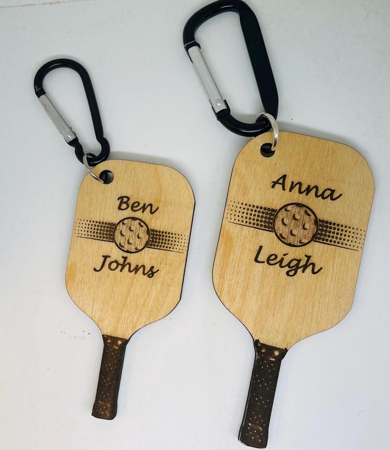 Personalized Pickleball Key Holder, or Gear Bag Holder - Etsy