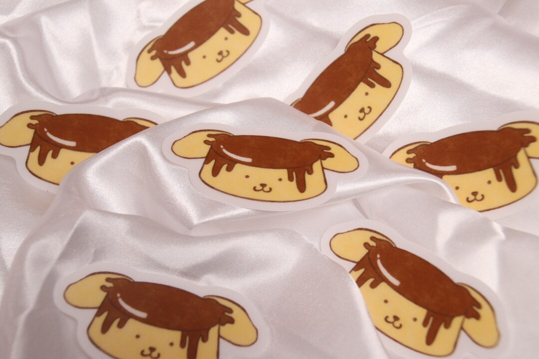 Kawaii Puppy Pudding Waterproof Frosted Vinyl Sticker - Etsy