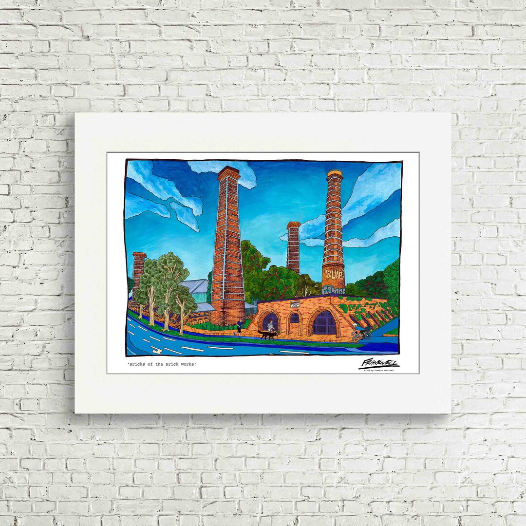 Bricks of the Brick Works | A3 Poster | Original Artwork - Etsy Australia