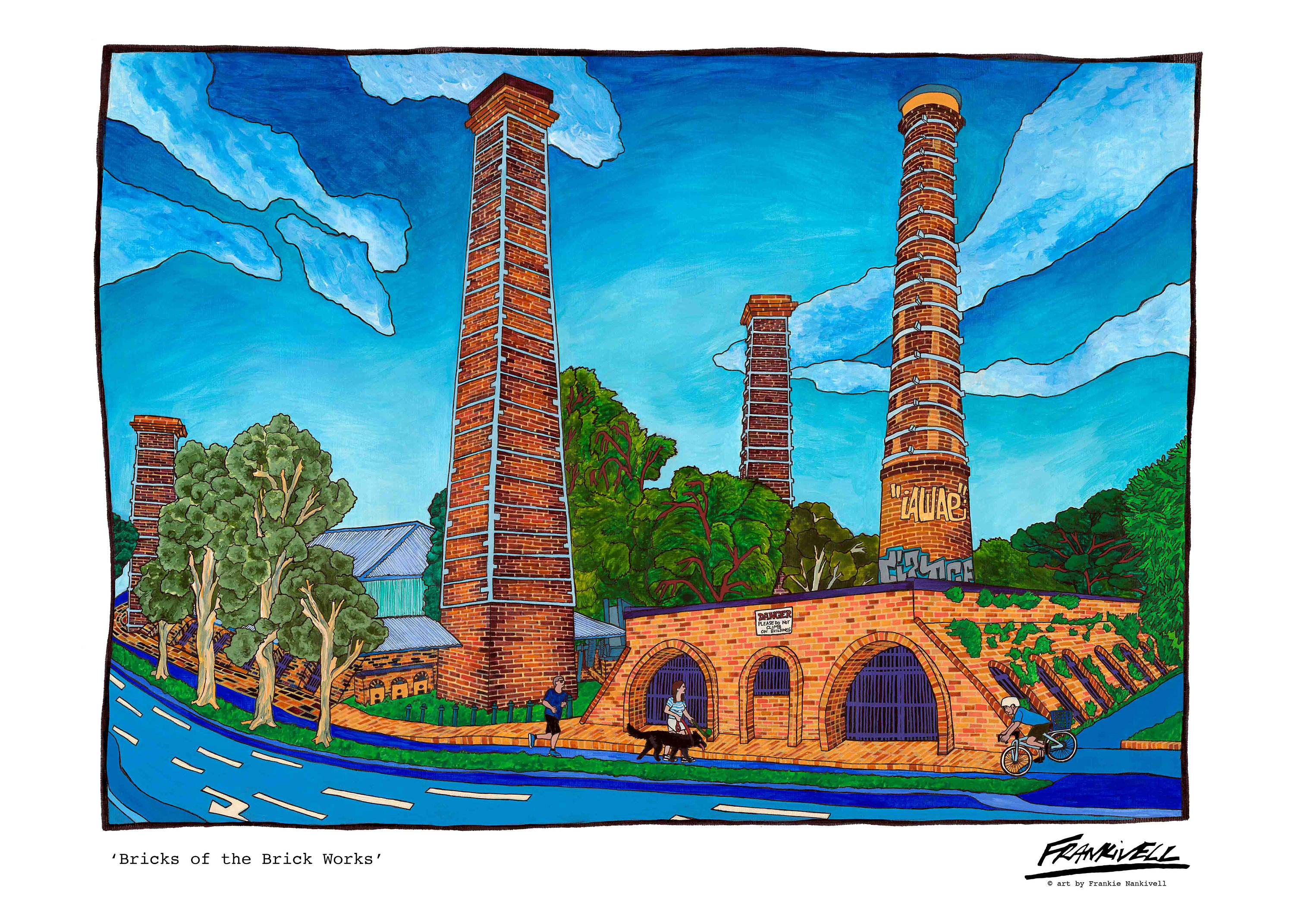 Bricks of the Brick Works | A3 Poster | Original Artwork - Etsy Australia
